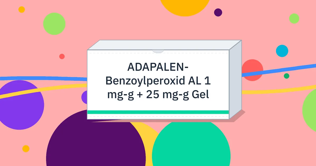 Symbolbild: Packung mit der Aufschrift ADAPALEN-Benzoylperoxid AL 1 mg-g + 25 mg-g Gel (PZN 19752814) – Verfügbarkeit und Bezug in Apotheken in Frankfurt am Main