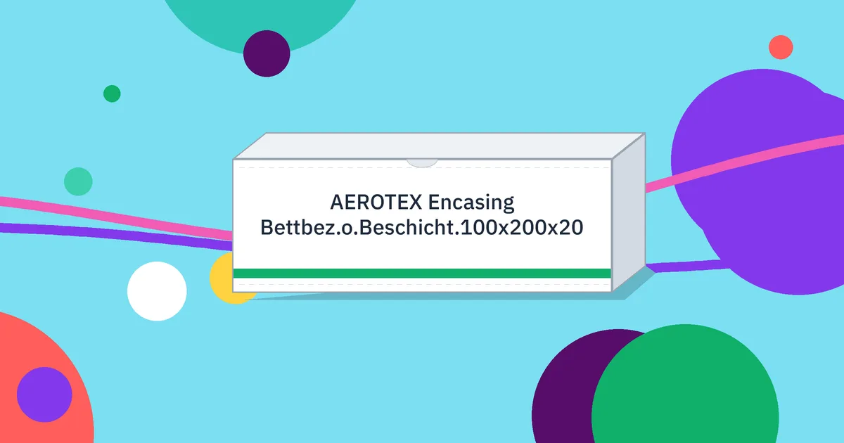 Symbolbild: Packung mit der Aufschrift AEROTEX Encasing Bettbez.o.Beschicht.100x200x20 (PZN 03392236) – Verfügbarkeit und Bezug in Apotheken in Frankfurt am Main