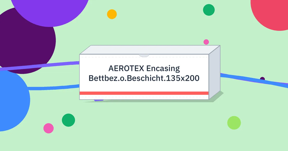 Symbolbild: Packung mit der Aufschrift AEROTEX Encasing Bettbez.o.Beschicht.135x200 (PZN 03391998) – Verfügbarkeit und Bezug in Apotheken in Frankfurt am Main