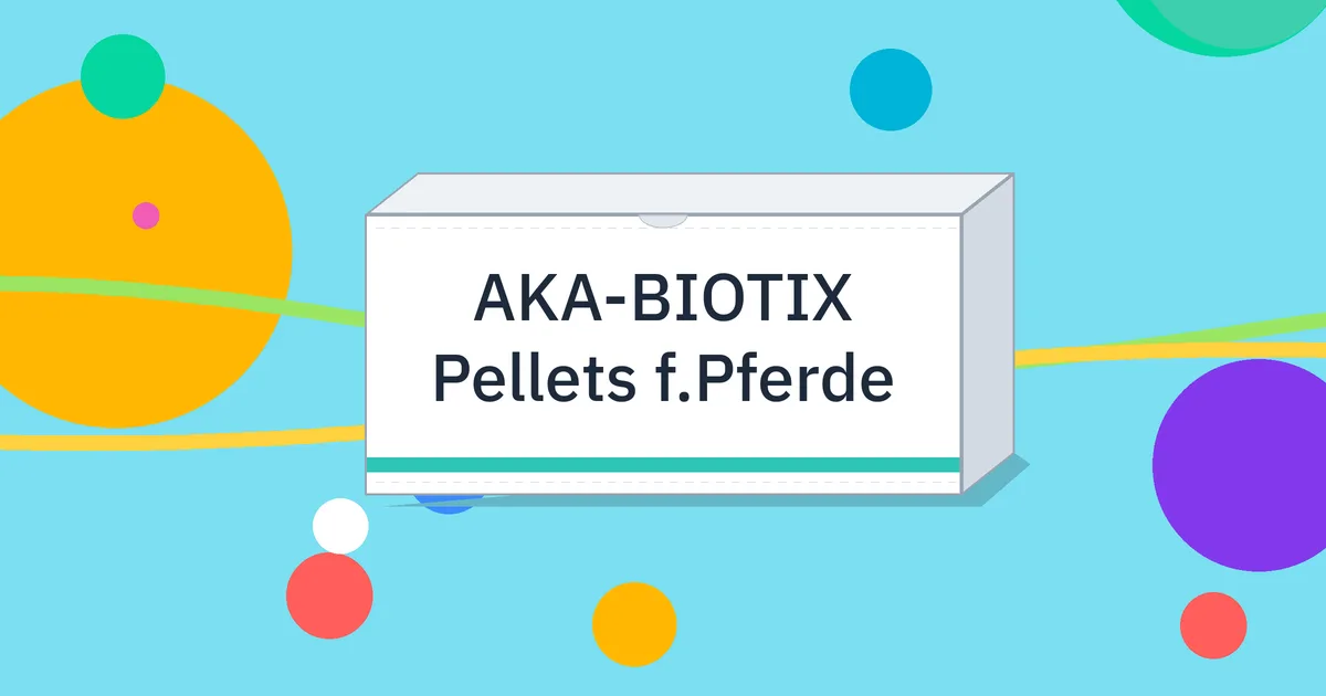 Symbolbild: Packung mit der Aufschrift AKA-BIOTIX Pellets f.Pferde (PZN 17835097) – Verfügbarkeit und Bezug in Apotheken in Frankfurt am Main