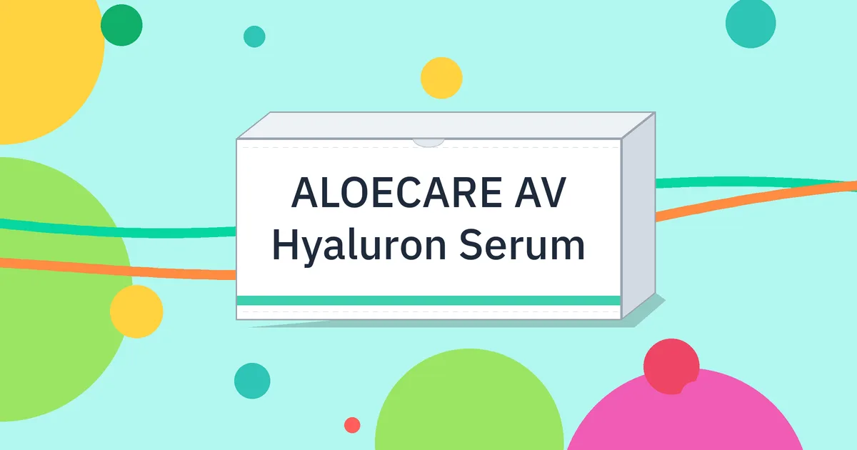 Symbolbild: Packung mit der Aufschrift ALOECARE AV Hyaluron Serum (PZN 17908643) – Verfügbarkeit und Bezug in Apotheken in Frankfurt am Main
