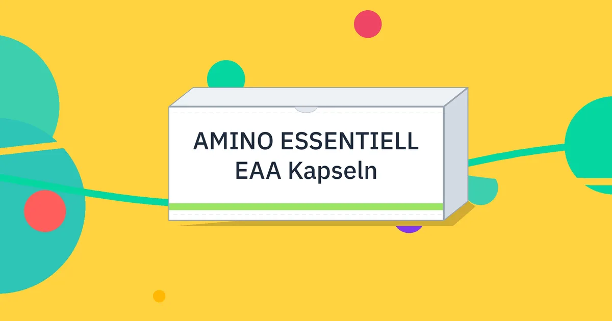 Symbolbild: Packung mit der Aufschrift AMINO ESSENTIELL EAA Kapseln (PZN 18815257) – Verfügbarkeit und Bezug in Apotheken in Frankfurt am Main