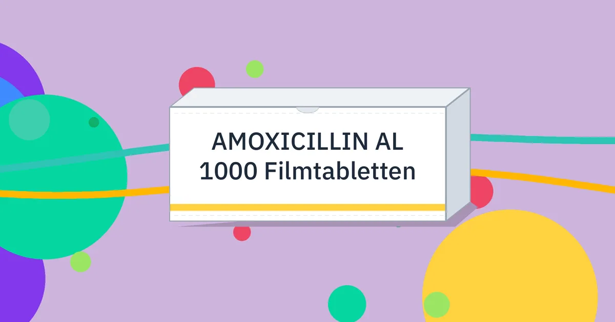 Symbolbild: Packung mit der Aufschrift AMOXICILLIN AL 1000 Filmtabletten (PZN 13156382) – Verfügbarkeit und Bezug in Apotheken in Frankfurt am Main