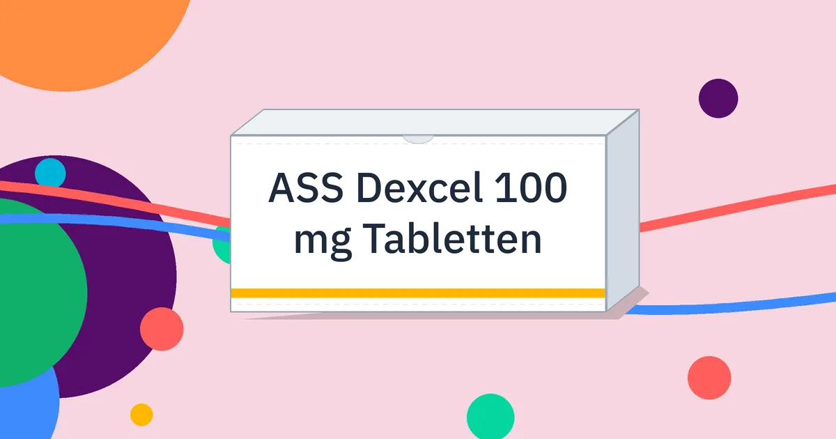 Symbolbild: Packung mit der Aufschrift ASS Dexcel 100 mg Tabletten (PZN 09064645) – Verfügbarkeit und Bezug in Apotheken in Frankfurt am Main