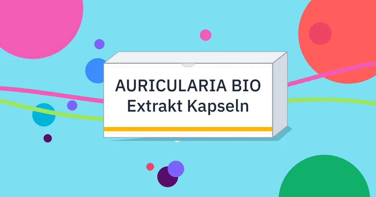 Symbolbild: Packung mit der Aufschrift AURICULARIA BIO Extrakt Kapseln (PZN 16738417) – Verfügbarkeit und Bezug in Apotheken in Frankfurt am Main