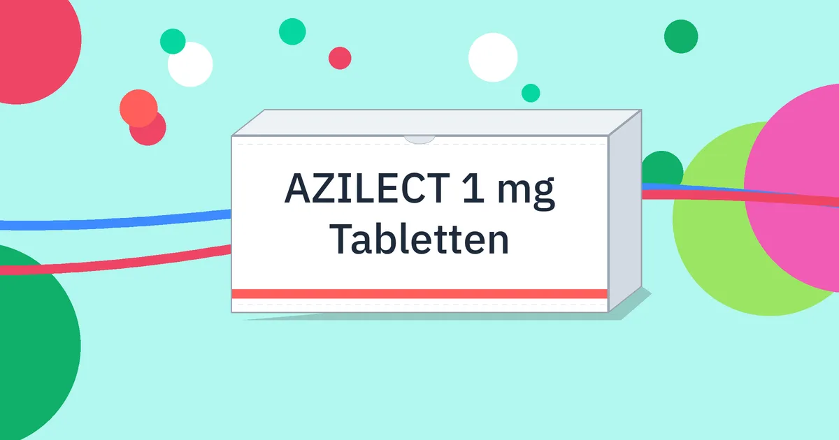 Symbolbild: Packung mit der Aufschrift AZILECT 1 mg Tabletten (PZN 05351833) – Verfügbarkeit und Bezug in Apotheken in Frankfurt am Main