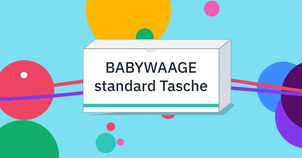Symbolbild: Packung mit der Aufschrift BABYWAAGE standard Tasche (PZN 09932610) – Verfügbarkeit und Bezug in Apotheken in Frankfurt am Main