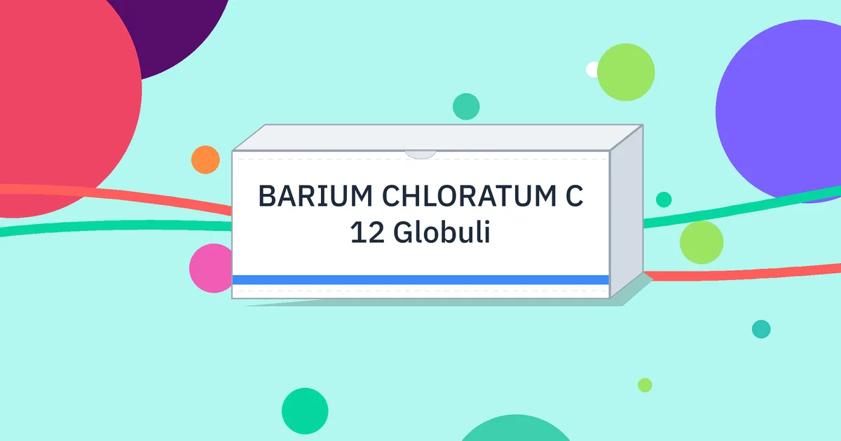 Symbolbild: Packung mit der Aufschrift BARIUM CHLORATUM C 12 Globuli (PZN 19716557) – Verfügbarkeit und Bezug in Apotheken in Frankfurt am Main