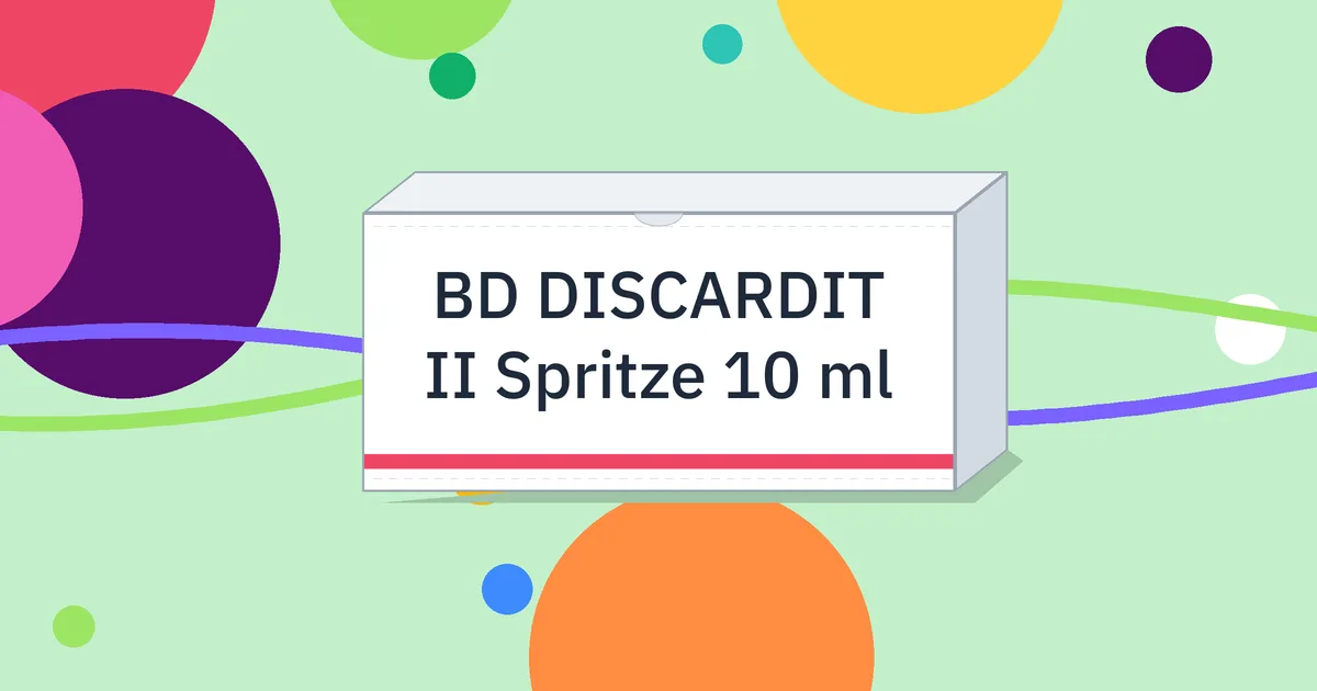 Symbolbild: Packung mit der Aufschrift BD DISCARDIT II Spritze 10 ml (PZN 03626823) – Verfügbarkeit und Bezug in Apotheken in Frankfurt am Main