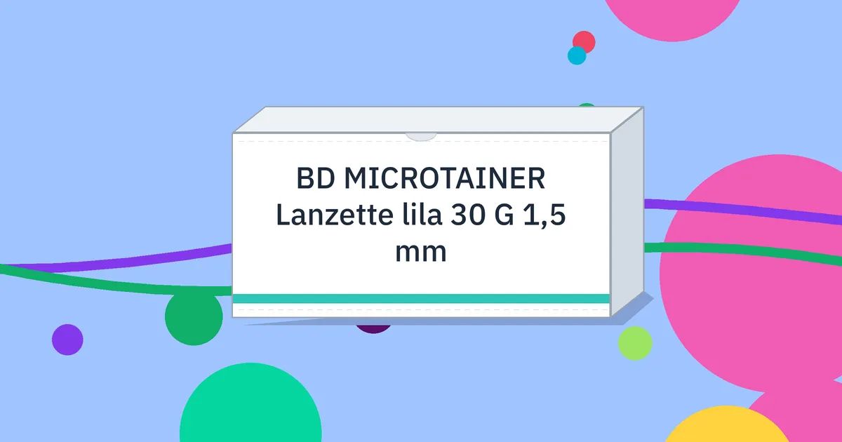Symbolbild: Packung mit der Aufschrift BD MICROTAINER Lanzette lila 30 G 1,5 mm (PZN 16861307) – Verfügbarkeit und Bezug in Apotheken in Frankfurt am Main
