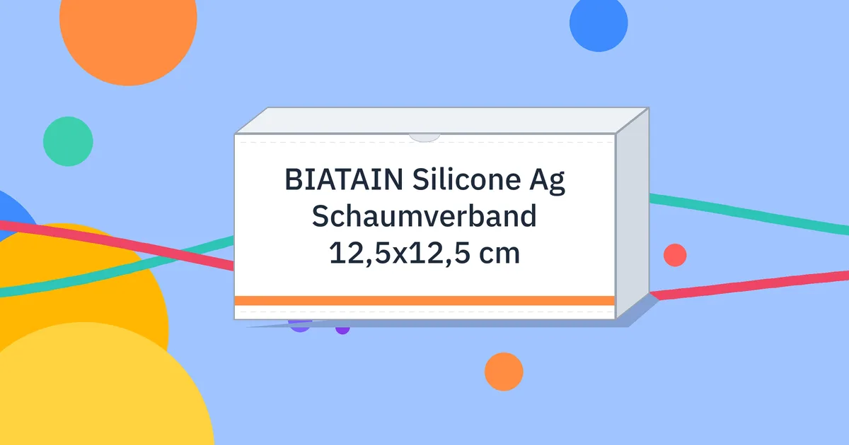 Symbolbild: Packung mit der Aufschrift BIATAIN Silicone Ag Schaumverband 12,5x12,5 cm (PZN 19480362) – Verfügbarkeit und Bezug in Apotheken in Frankfurt am Main