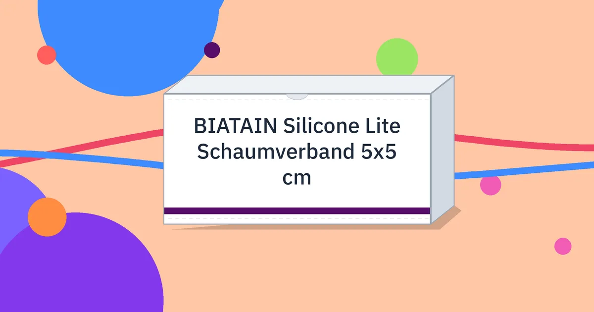 Symbolbild: Packung mit der Aufschrift BIATAIN Silicone Lite Schaumverband 5x5 cm (PZN 18120437) – Verfügbarkeit und Bezug in Apotheken in Frankfurt am Main