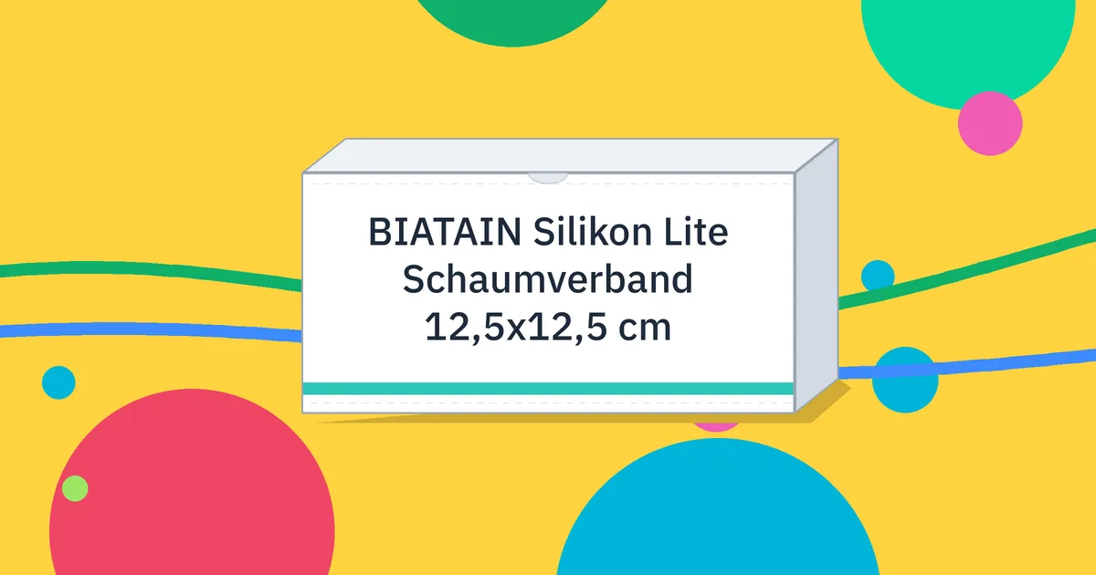 Symbolbild: Packung mit der Aufschrift BIATAIN Silikon Lite Schaumverband 12,5x12,5 cm (PZN 11159979) – Verfügbarkeit und Bezug in Apotheken in Frankfurt am Main