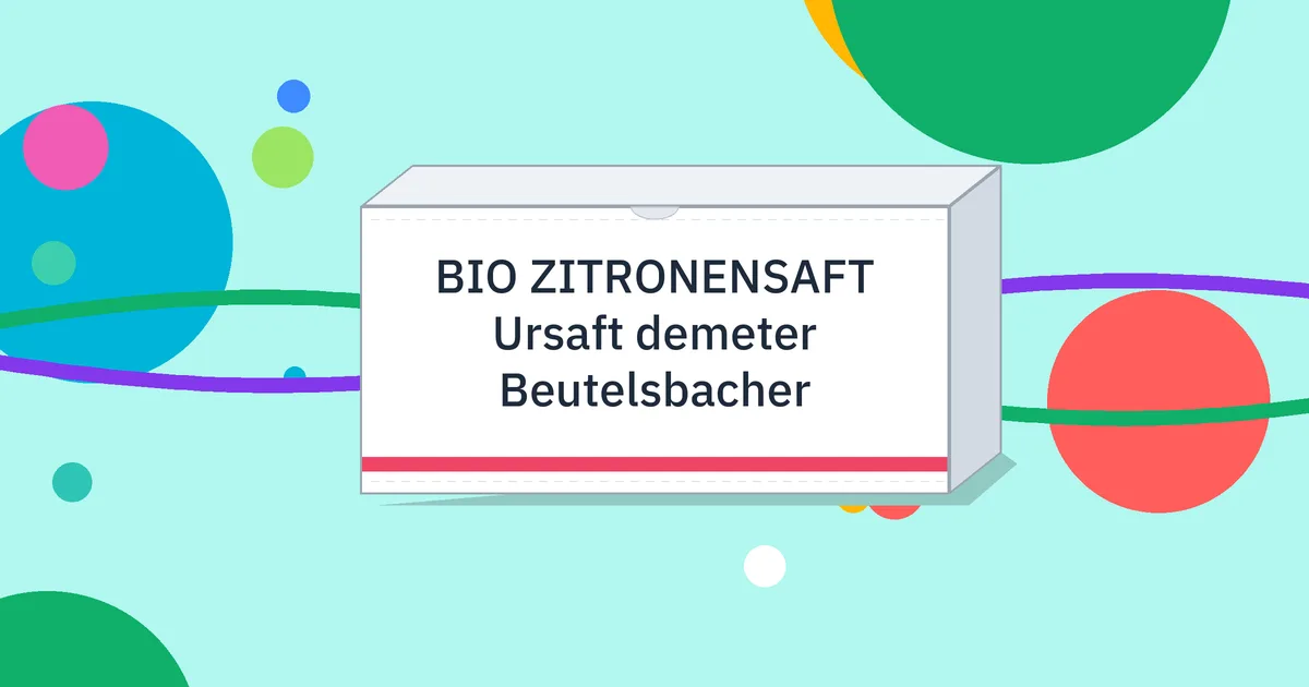 Symbolbild: Packung mit der Aufschrift BIO ZITRONENSAFT Ursaft demeter Beutelsbacher (PZN 20597388) – Verfügbarkeit und Bezug in Apotheken in Frankfurt am Main