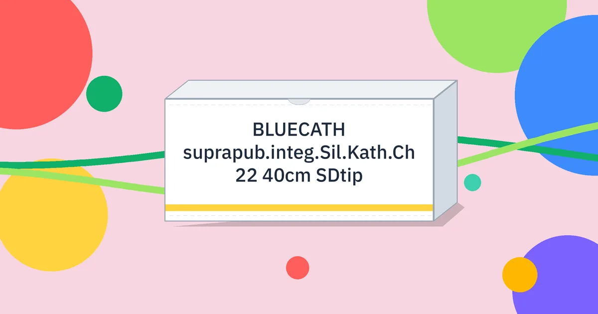 Symbolbild: Packung mit der Aufschrift BLUECATH suprapub.integ.Sil.Kath.Ch 22 40cm SDtip (PZN 11851020) – Verfügbarkeit und Bezug in Apotheken in Frankfurt am Main