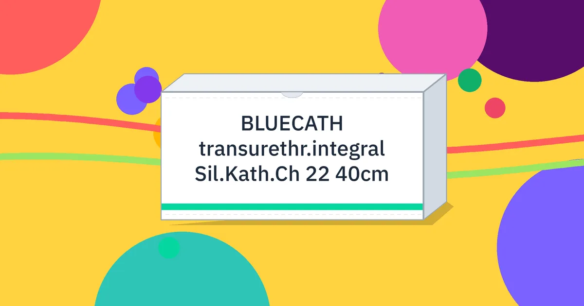 Symbolbild: Packung mit der Aufschrift BLUECATH transurethr.integral Sil.Kath.Ch 22 40cm (PZN 11850925) – Verfügbarkeit und Bezug in Apotheken in Frankfurt am Main