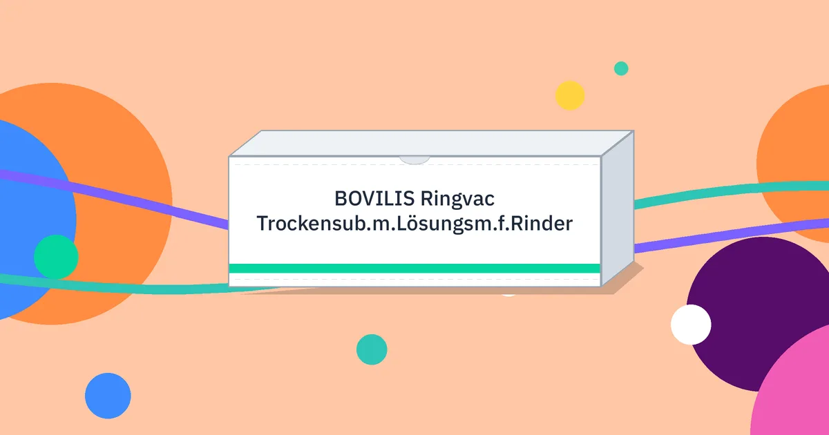 Symbolbild: Packung mit der Aufschrift BOVILIS Ringvac Trockensub.m.Lösungsm.f.Rinder (PZN 04001203) – Verfügbarkeit und Bezug in Apotheken in Frankfurt am Main