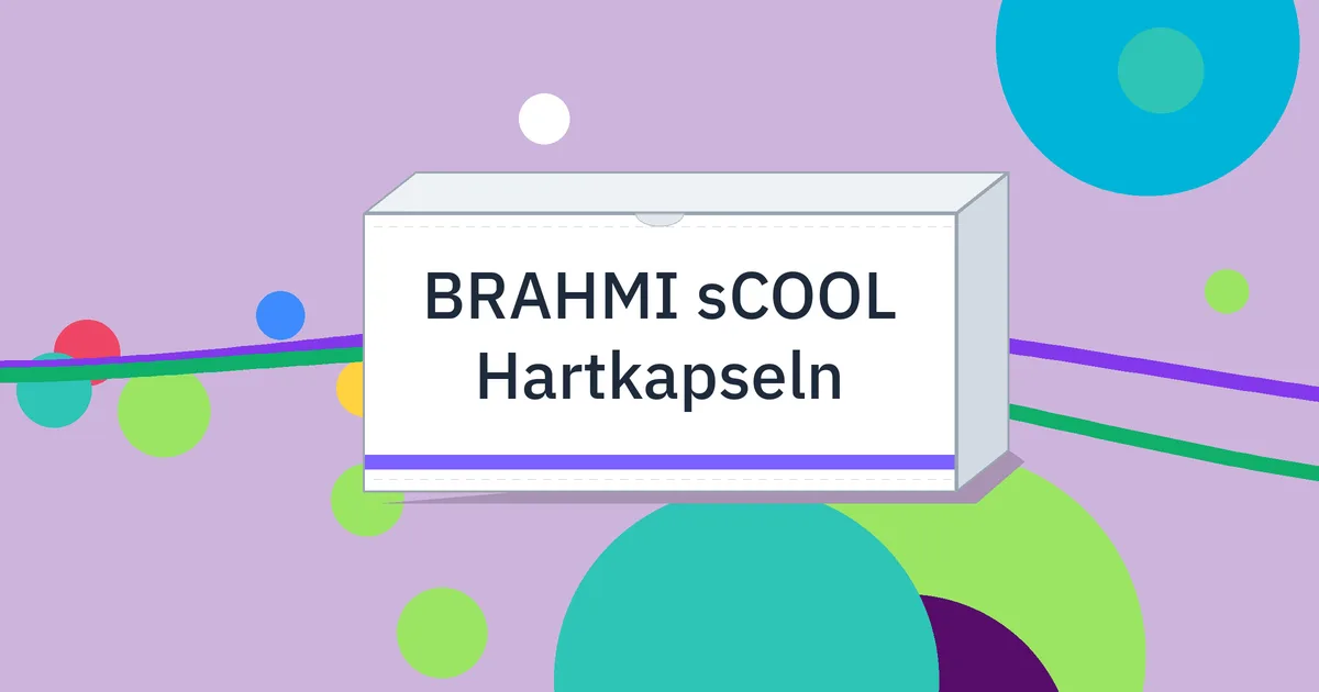 Symbolbild: Packung mit der Aufschrift BRAHMI sCOOL Hartkapseln (PZN 14003640) – Verfügbarkeit und Bezug in Apotheken in Frankfurt am Main