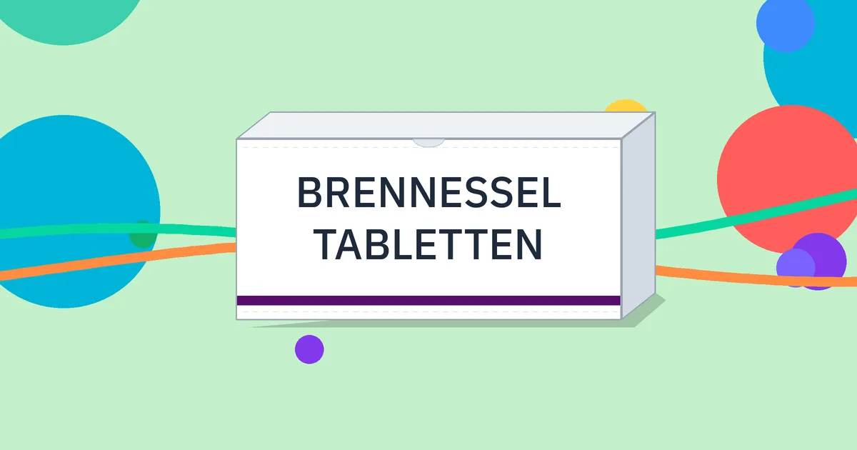 Symbolbild: Packung mit der Aufschrift BRENNESSEL TABLETTEN (PZN 00065086) – Verfügbarkeit und Bezug in Apotheken in Frankfurt am Main