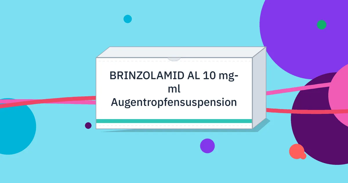 Symbolbild: Packung mit der Aufschrift BRINZOLAMID AL 10 mg-ml Augentropfensuspension (PZN 11075797) – Verfügbarkeit und Bezug in Apotheken in Frankfurt am Main