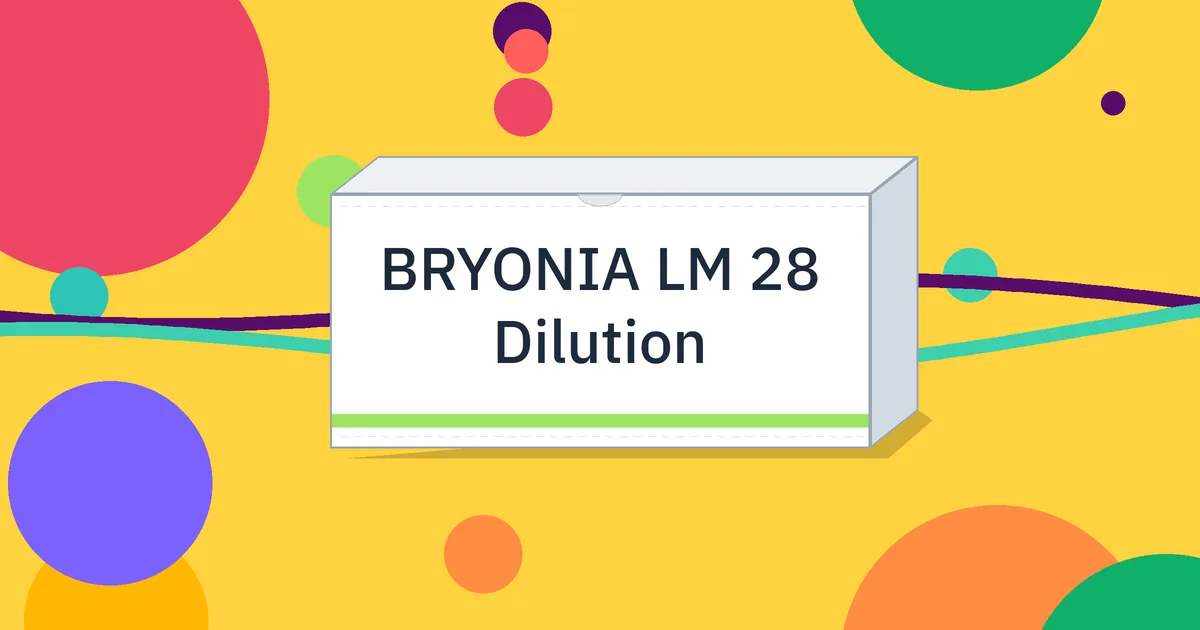 Symbolbild: Packung mit der Aufschrift BRYONIA LM 28 Dilution (PZN 12797185) – Verfügbarkeit und Bezug in Apotheken in Frankfurt am Main