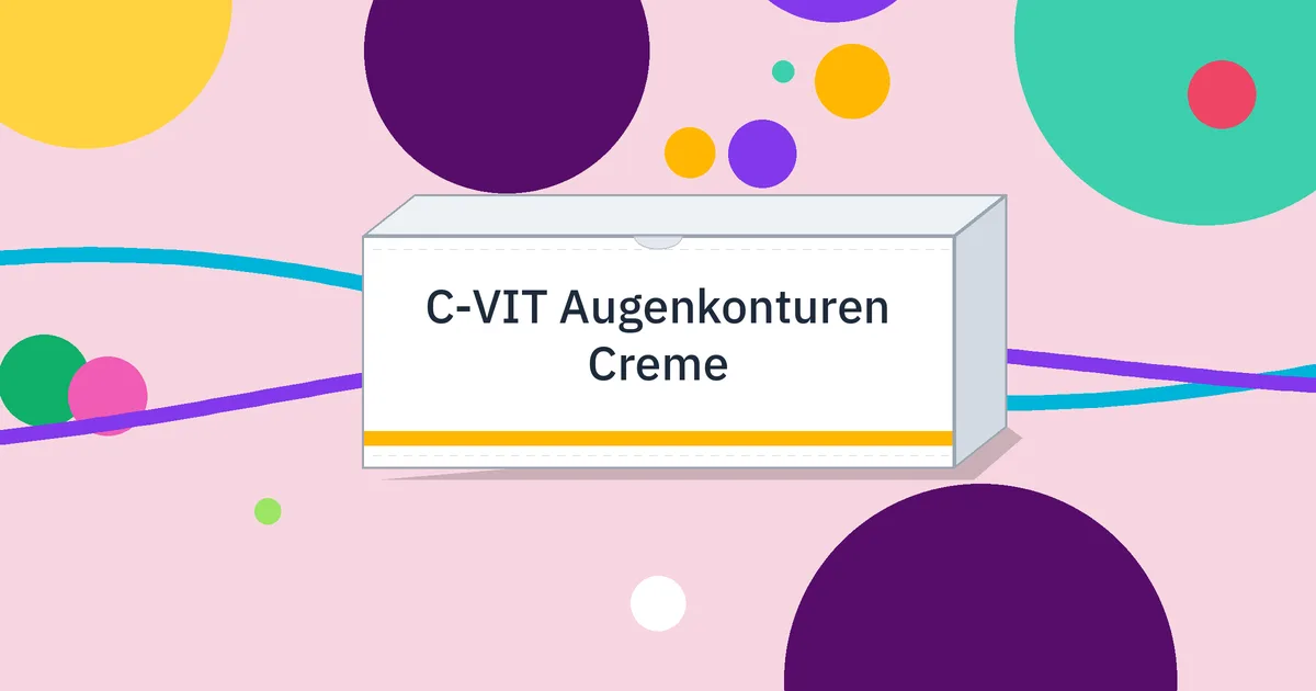 Symbolbild: Packung mit der Aufschrift C-VIT Augenkonturen Creme (PZN 18018259) – Verfügbarkeit und Bezug in Apotheken in Frankfurt am Main
