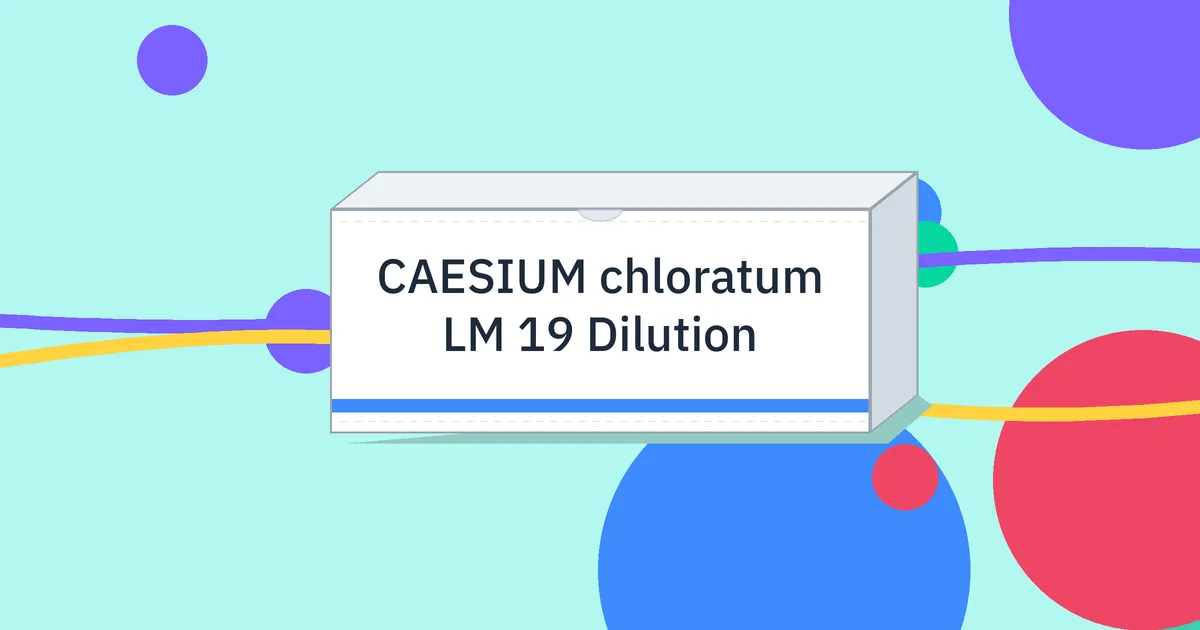 Symbolbild: Packung mit der Aufschrift CAESIUM chloratum LM 19 Dilution (PZN 12799209) – Verfügbarkeit und Bezug in Apotheken in Frankfurt am Main