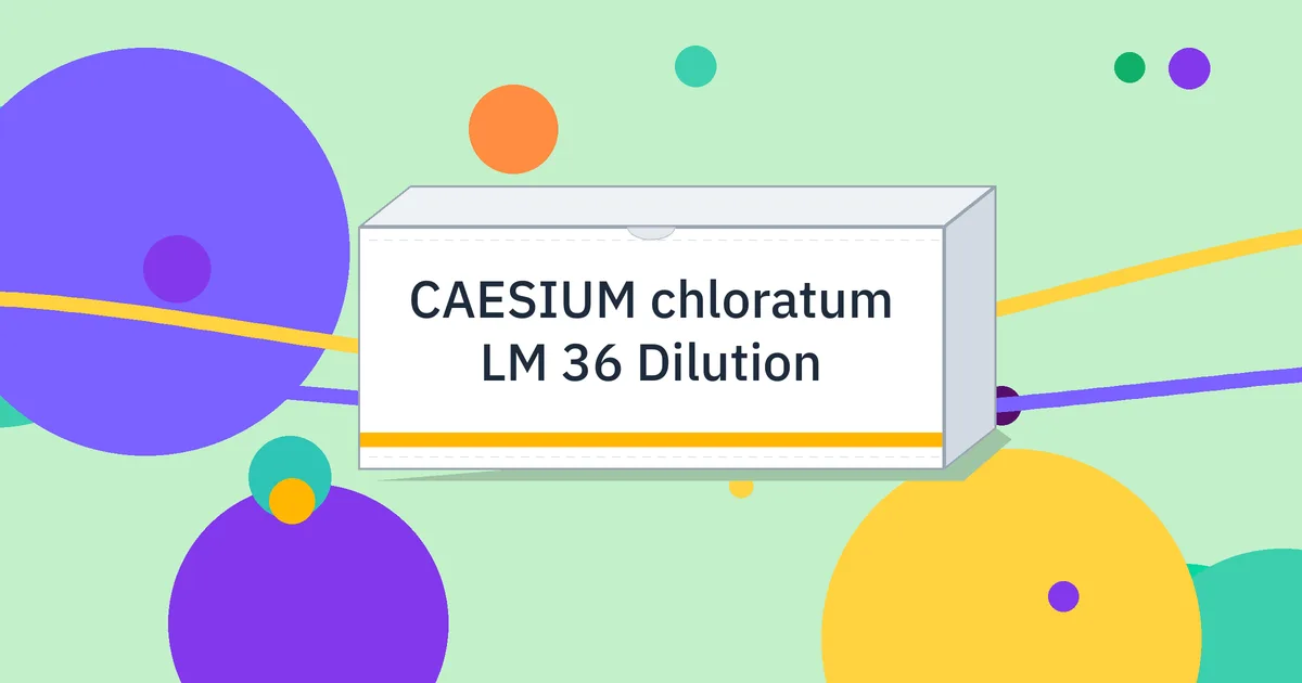 Symbolbild: Packung mit der Aufschrift CAESIUM chloratum LM 36 Dilution (PZN 12799327) – Verfügbarkeit und Bezug in Apotheken in Frankfurt am Main