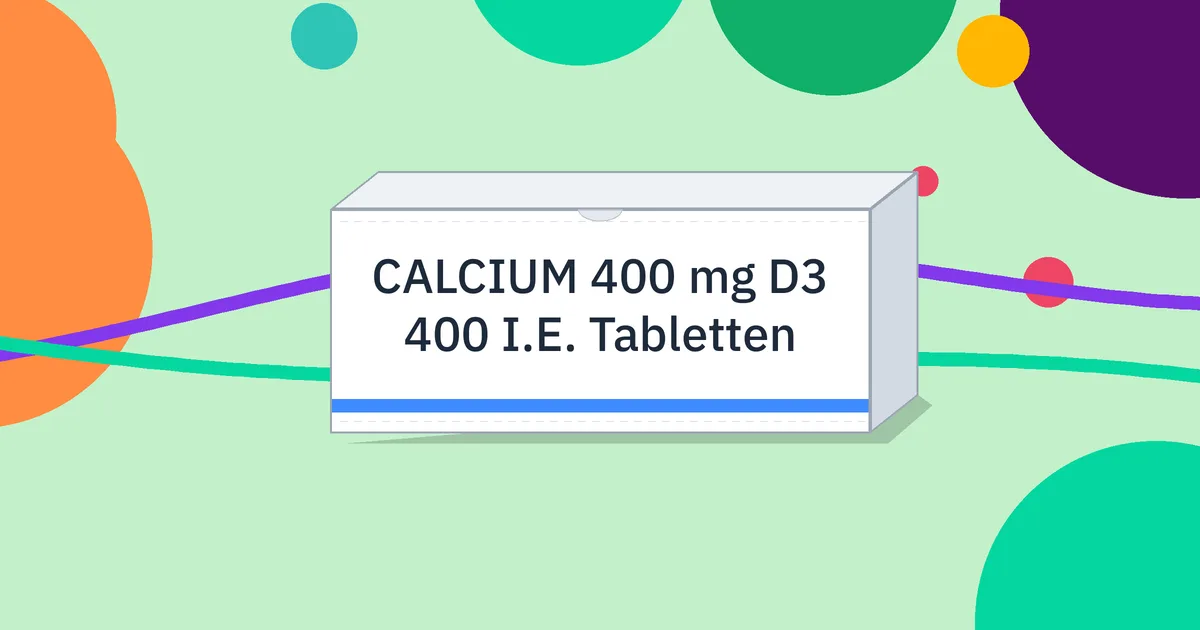 Symbolbild: Packung mit der Aufschrift CALCIUM 400 mg D3 400 I.E. Tabletten (PZN 19842061) – Verfügbarkeit und Bezug in Apotheken in Frankfurt am Main