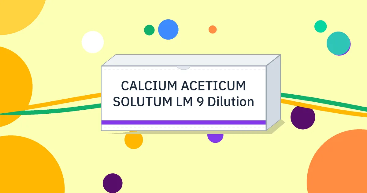 Symbolbild: Packung mit der Aufschrift CALCIUM ACETICUM SOLUTUM LM 9 Dilution (PZN 13406407) – Verfügbarkeit und Bezug in Apotheken in Frankfurt am Main