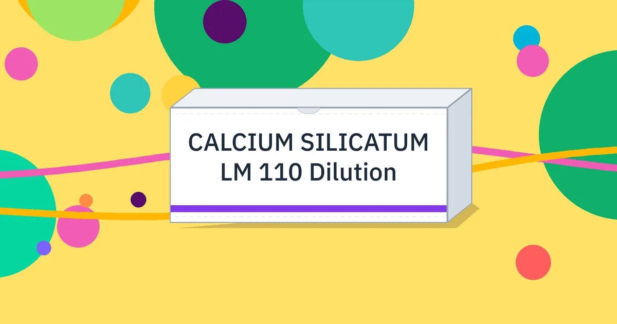 Symbolbild: Packung mit der Aufschrift CALCIUM SILICATUM LM 110 Dilution (PZN 12805915) – Verfügbarkeit und Bezug in Apotheken in Frankfurt am Main