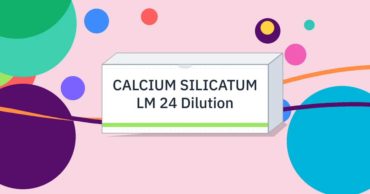 Symbolbild: Packung mit der Aufschrift CALCIUM SILICATUM LM 24 Dilution (PZN 12805766) – Verfügbarkeit und Bezug in Apotheken in Frankfurt am Main