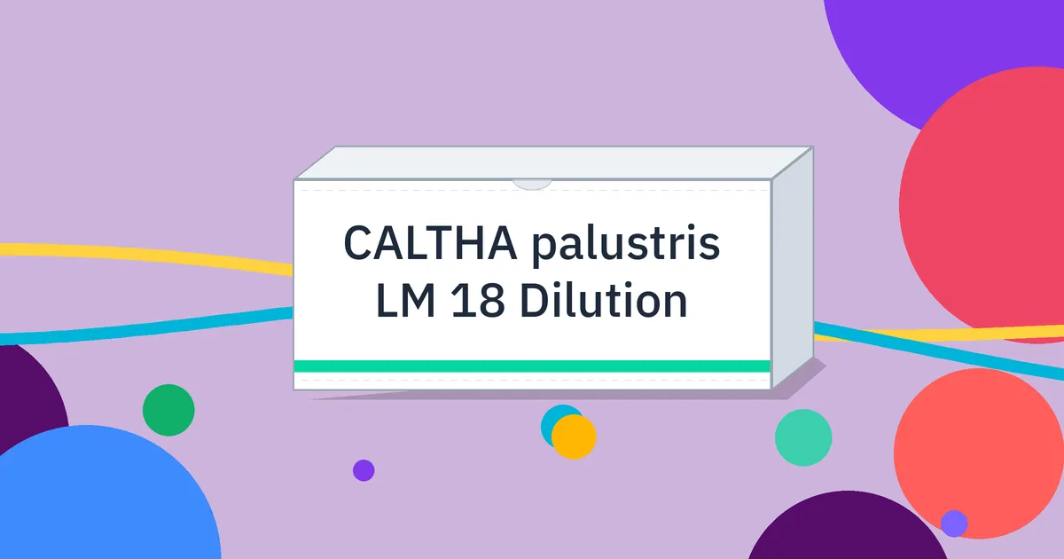 Symbolbild: Packung mit der Aufschrift CALTHA palustris LM 18 Dilution (PZN 13411650) – Verfügbarkeit und Bezug in Apotheken in Frankfurt am Main