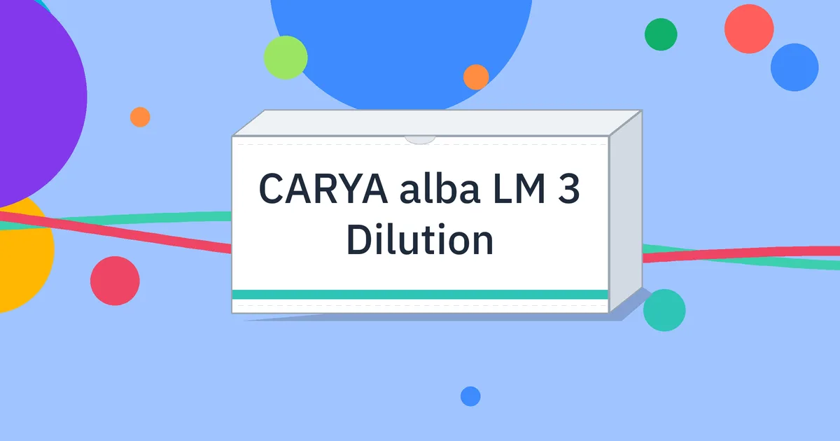 Symbolbild: Packung mit der Aufschrift CARYA alba LM 3 Dilution (PZN 13431374) – Verfügbarkeit und Bezug in Apotheken in Frankfurt am Main
