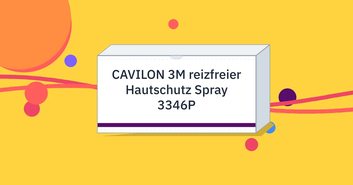 Symbolbild: Packung mit der Aufschrift CAVILON 3M reizfreier Hautschutz Spray 3346P (PZN 12773003) – Verfügbarkeit und Bezug in Apotheken in Frankfurt am Main