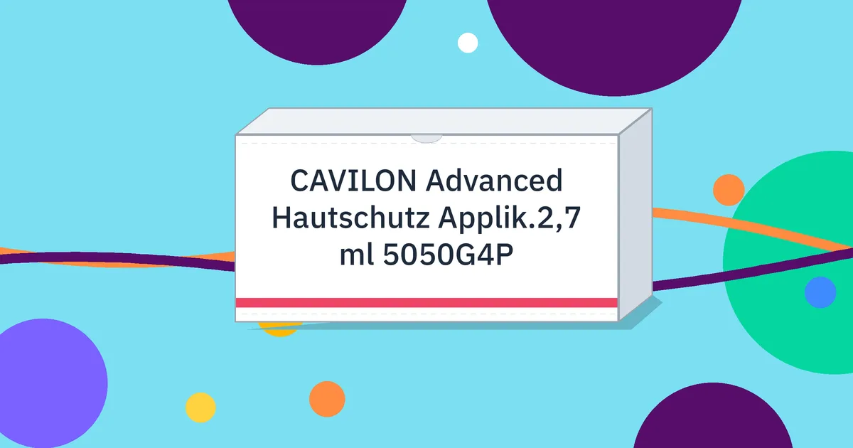 Symbolbild: Packung mit der Aufschrift CAVILON Advanced Hautschutz Applik.2,7 ml 5050G4P (PZN 19911253) – Verfügbarkeit und Bezug in Apotheken in Frankfurt am Main