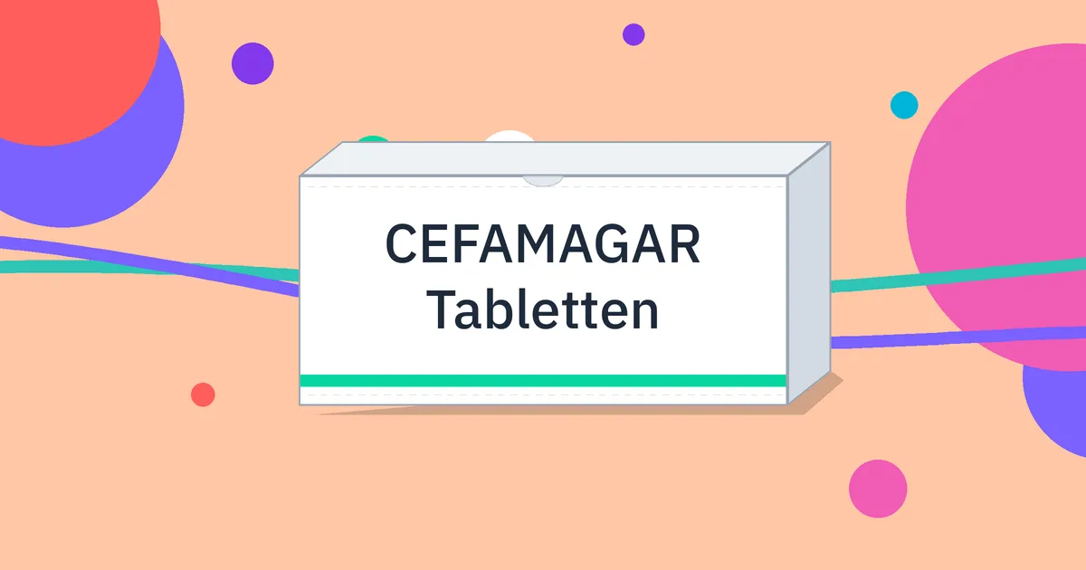 Symbolbild: Packung mit der Aufschrift CEFAMAGAR Tabletten (PZN 07127867) – Verfügbarkeit und Bezug in Apotheken in Frankfurt am Main