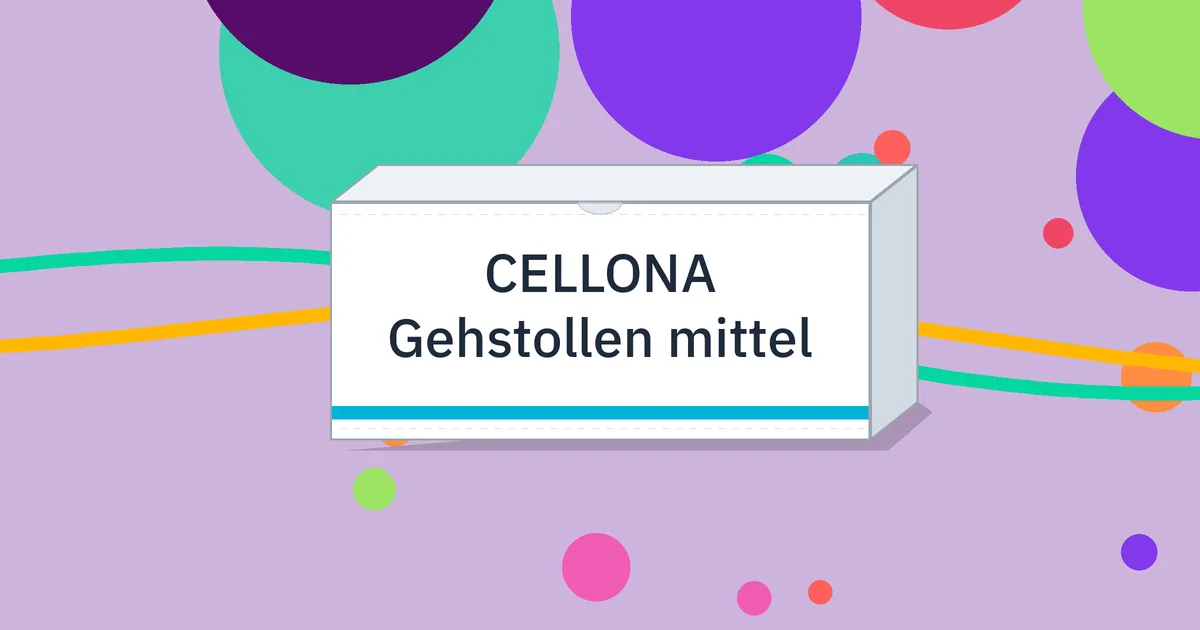 Symbolbild: Packung mit der Aufschrift CELLONA Gehstollen mittel (PZN 03363312) – Verfügbarkeit und Bezug in Apotheken in Frankfurt am Main