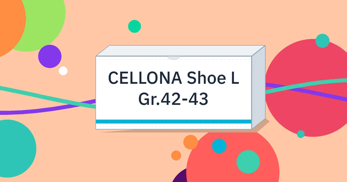 Symbolbild: Packung mit der Aufschrift CELLONA Shoe L Gr.42-43 (PZN 03901531) – Verfügbarkeit und Bezug in Apotheken in Frankfurt am Main