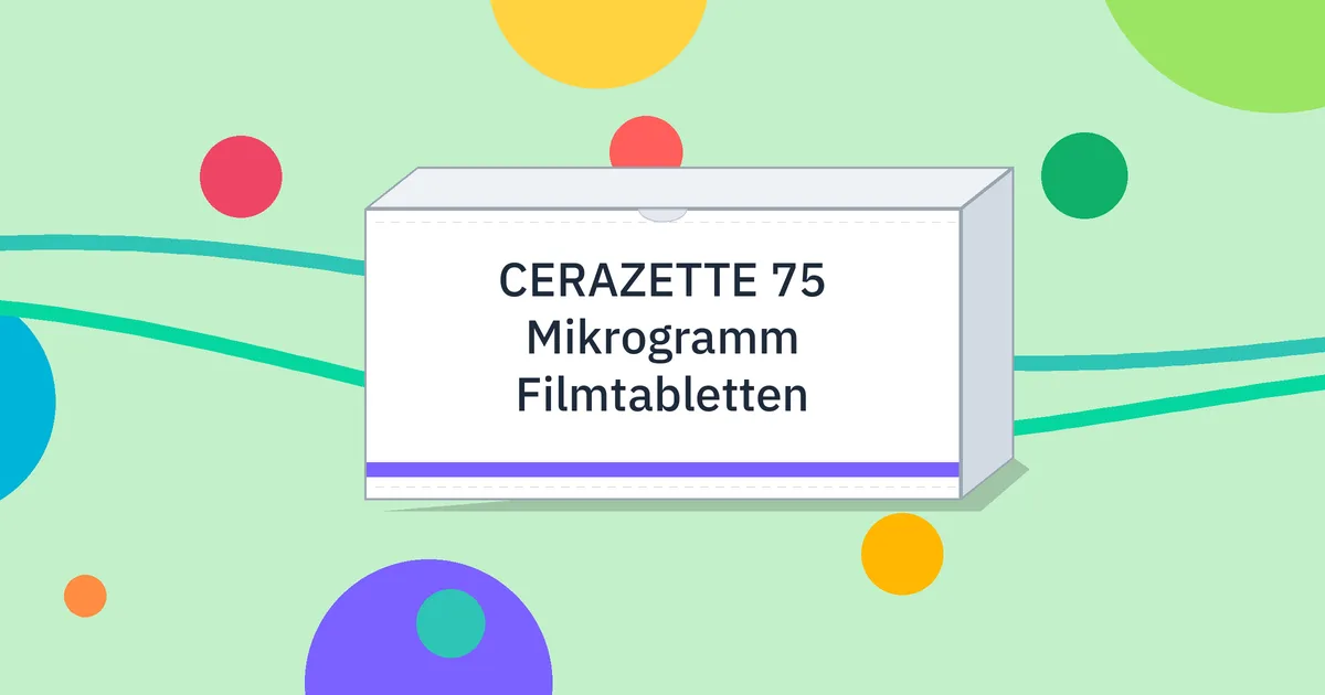 Symbolbild: Packung mit der Aufschrift CERAZETTE 75 Mikrogramm Filmtabletten (PZN 16233462) – Verfügbarkeit und Bezug in Apotheken in Frankfurt am Main