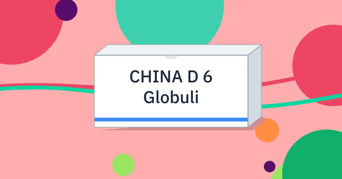 Symbolbild: Packung mit der Aufschrift CHINA D 6 Globuli (PZN 01765360) – Verfügbarkeit und Bezug in Apotheken in Frankfurt am Main