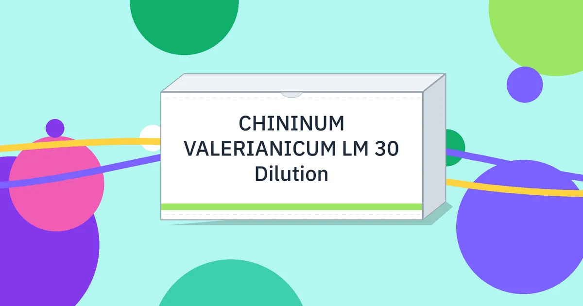 Symbolbild: Packung mit der Aufschrift CHININUM VALERIANICUM LM 30 Dilution (PZN 13442946) – Verfügbarkeit und Bezug in Apotheken in Frankfurt am Main
