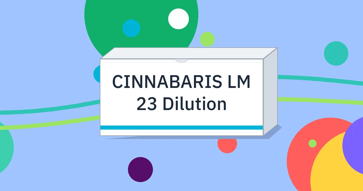 Symbolbild: Packung mit der Aufschrift CINNABARIS LM 23 Dilution (PZN 12820501) – Verfügbarkeit und Bezug in Apotheken in Frankfurt am Main