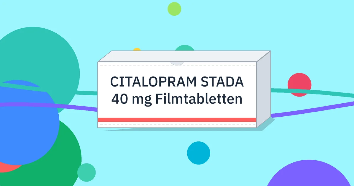 Symbolbild: Packung mit der Aufschrift CITALOPRAM STADA 40 mg Filmtabletten (PZN 02250066) – Verfügbarkeit und Bezug in Apotheken in Frankfurt am Main