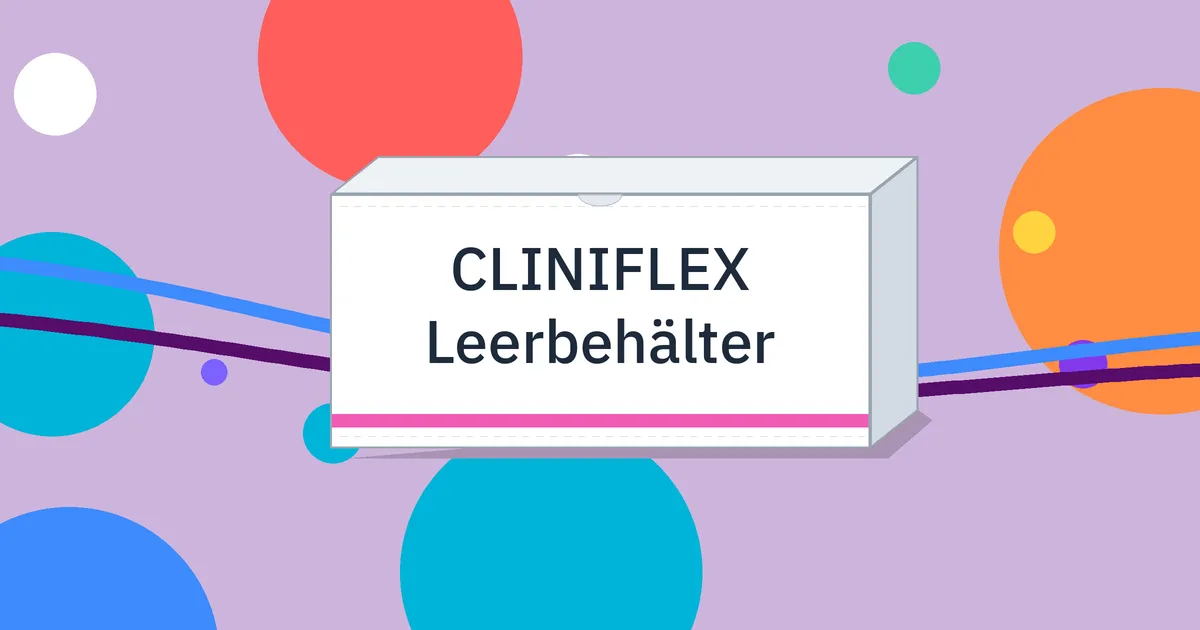 Symbolbild: Packung mit der Aufschrift CLINIFLEX Leerbehälter (PZN 05527545) – Verfügbarkeit und Bezug in Apotheken in Frankfurt am Main