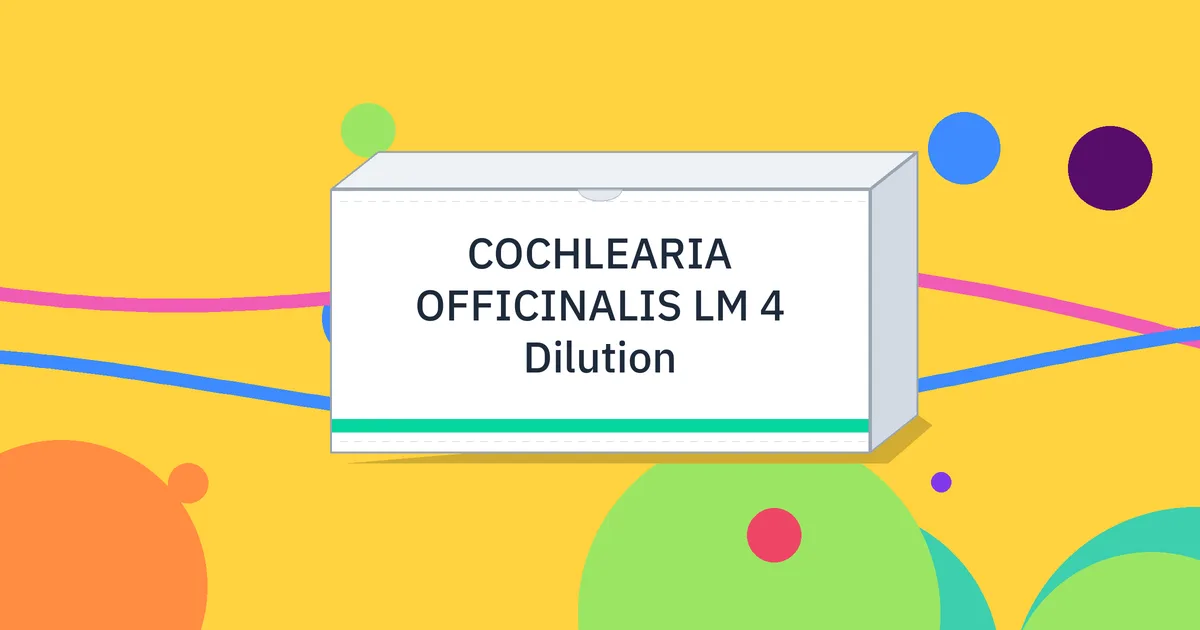 Symbolbild: Packung mit der Aufschrift COCHLEARIA OFFICINALIS LM 4 Dilution (PZN 12829382) – Verfügbarkeit und Bezug in Apotheken in Frankfurt am Main