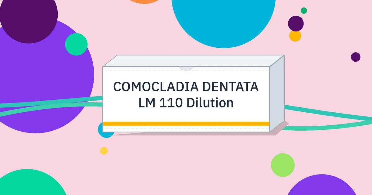 Symbolbild: Packung mit der Aufschrift COMOCLADIA DENTATA LM 110 Dilution (PZN 13449523) – Verfügbarkeit und Bezug in Apotheken in Frankfurt am Main
