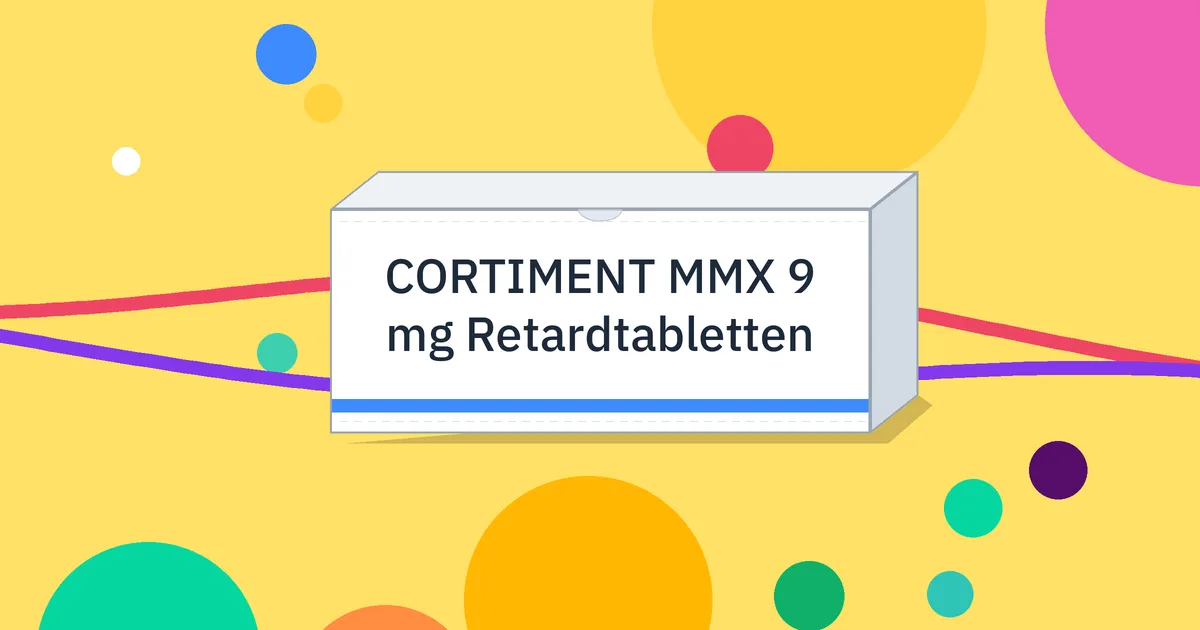 Symbolbild: Packung mit der Aufschrift CORTIMENT MMX 9 mg Retardtabletten (PZN 16610172) – Verfügbarkeit und Bezug in Apotheken in Frankfurt am Main