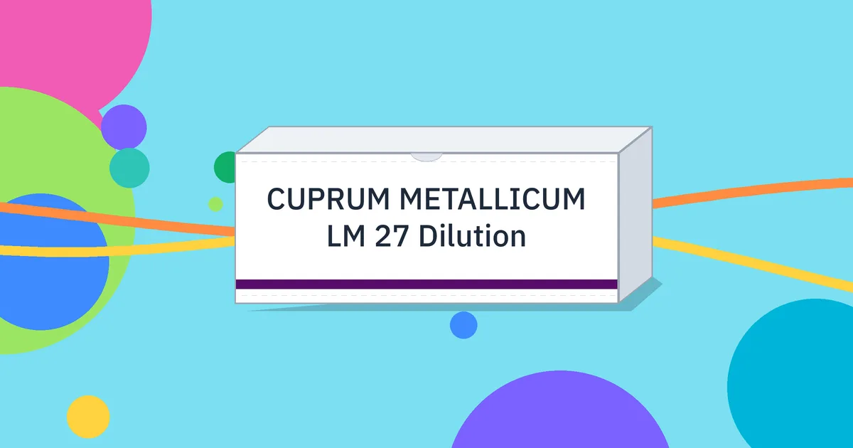 Symbolbild: Packung mit der Aufschrift CUPRUM METALLICUM LM 27 Dilution (PZN 12838317) – Verfügbarkeit und Bezug in Apotheken in Frankfurt am Main