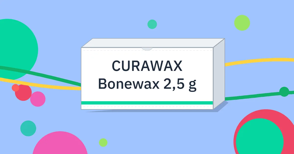 Symbolbild: Packung mit der Aufschrift CURAWAX Bonewax 2,5 g (PZN 16211118) – Verfügbarkeit und Bezug in Apotheken in Frankfurt am Main
